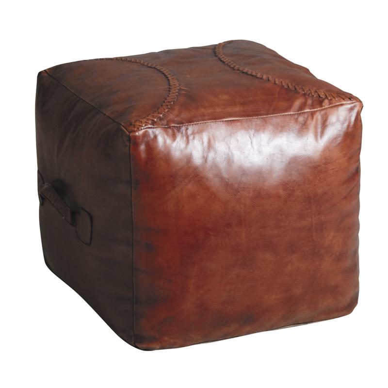 Pouf Cuir Marron